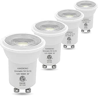 Amazon.com: KAKEMONO Dimmable MR11 GU10 Base LED Bulb 35mm Mini Small ...