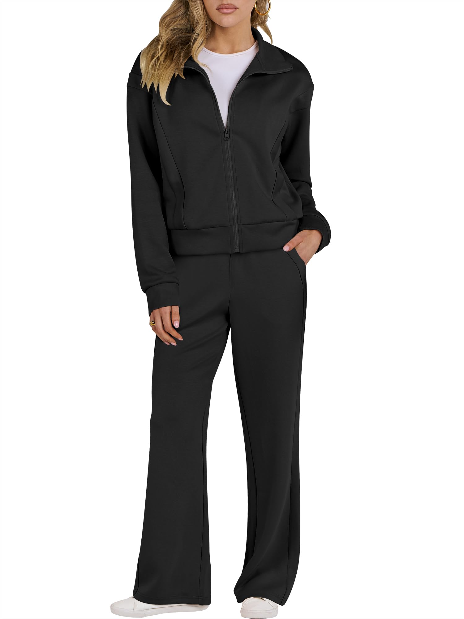 Amazon.com: ANRABESS Lounge Sets for Women 2 Piece Outfits Sweatsuit ...
