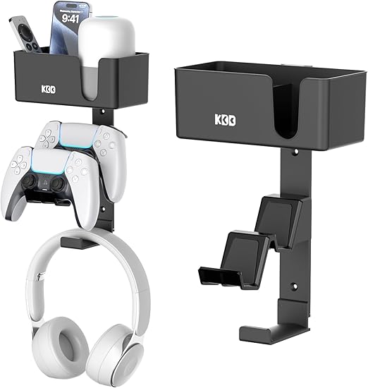 KDD 4-in-1 Wall Mount Controller Holder - Dual Game Controller and ...