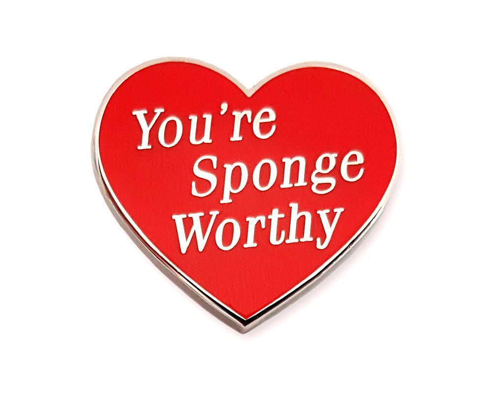 Buy Pinsanity Red Heart You're Sponge Worthy Enamel Lapel Pin at Amazon.in