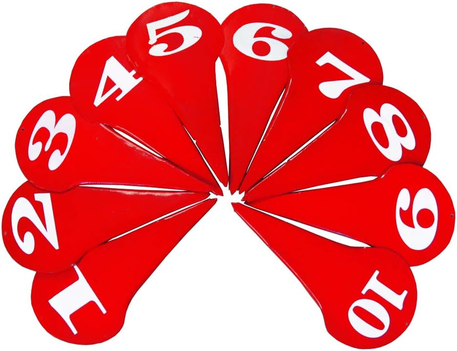 Amazon.com : Durable Red Discus & Shot Markers (Set of 10 Pieces ...