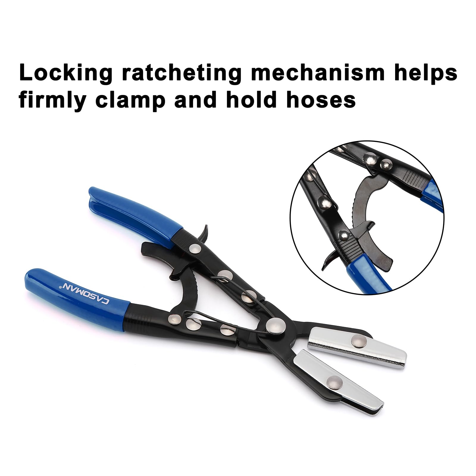 Snapklik.com : CASOMAN 3-Piece Ratcheting Hose Pinch Off Pliers Set