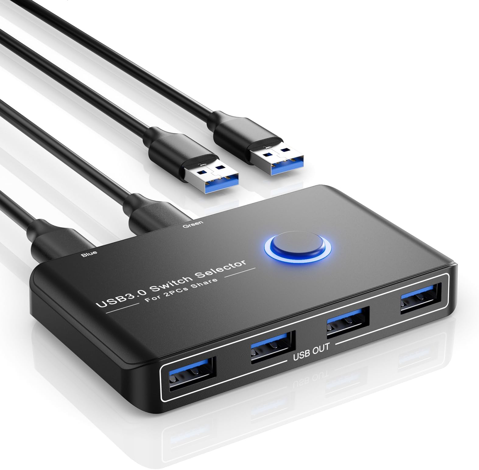 USB 3.0 Switch Selector for 2 Computers, USB Switcher Sharing 4 USB ...