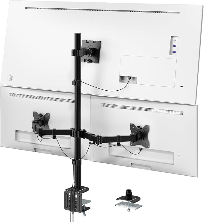 Amazon.com: PUTORSEN Triple Monitor Mount for Up to 49" Ultrawide and ...