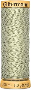 100% Natural Cotton Thread by Gutermann for Sewing and Quilting - 100m Spools - Colour Number ...