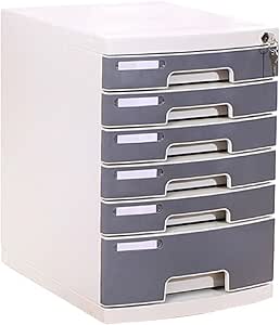 7-Tier Lockable A4 Desktop File Box - Plastic Storage Cabinet Office ...