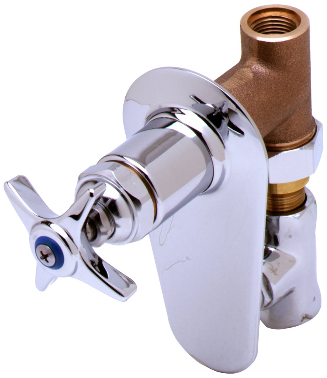 T&S Brass B-1025-ST Concealed Straight Valve, 1/2-Inch Female Inlet and ...