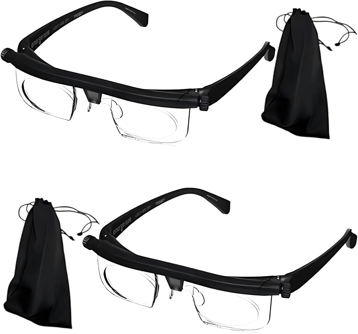 XcnPer Adjustable Glasses, Distance Glasses for Men and Women, 2 Pcs ...