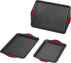 Amazon.com: VEVOR 3-Piece Baking Pans Set, Easy to Clean Cookware ...