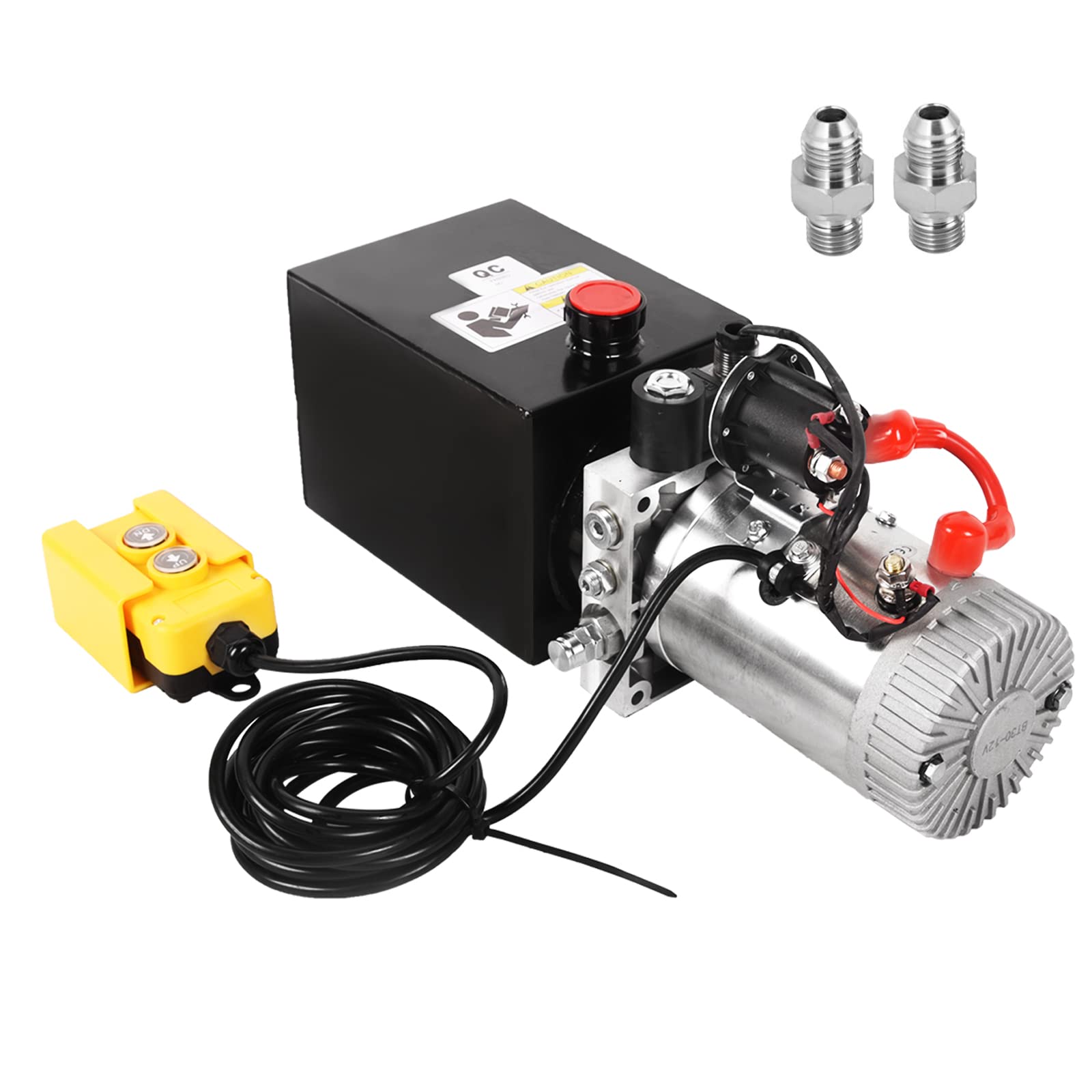 Doppy 4 Quart Hydraulic Power Unit, Single Acting Dump Trailer Pump ...