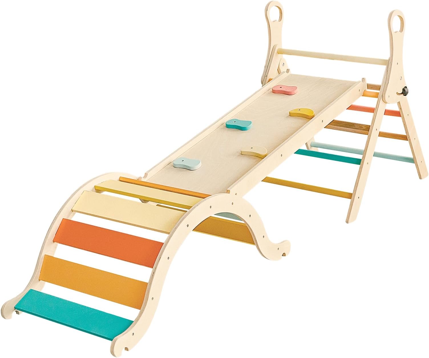 Amazon.com: 3-in-1 Pikler Triangle Set with Slide - Montessori Climbing ...