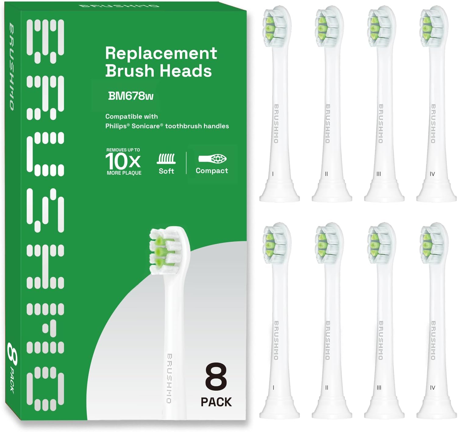 Amazon.com : Replacement Compact Brush Heads, Compatible with Philips ...