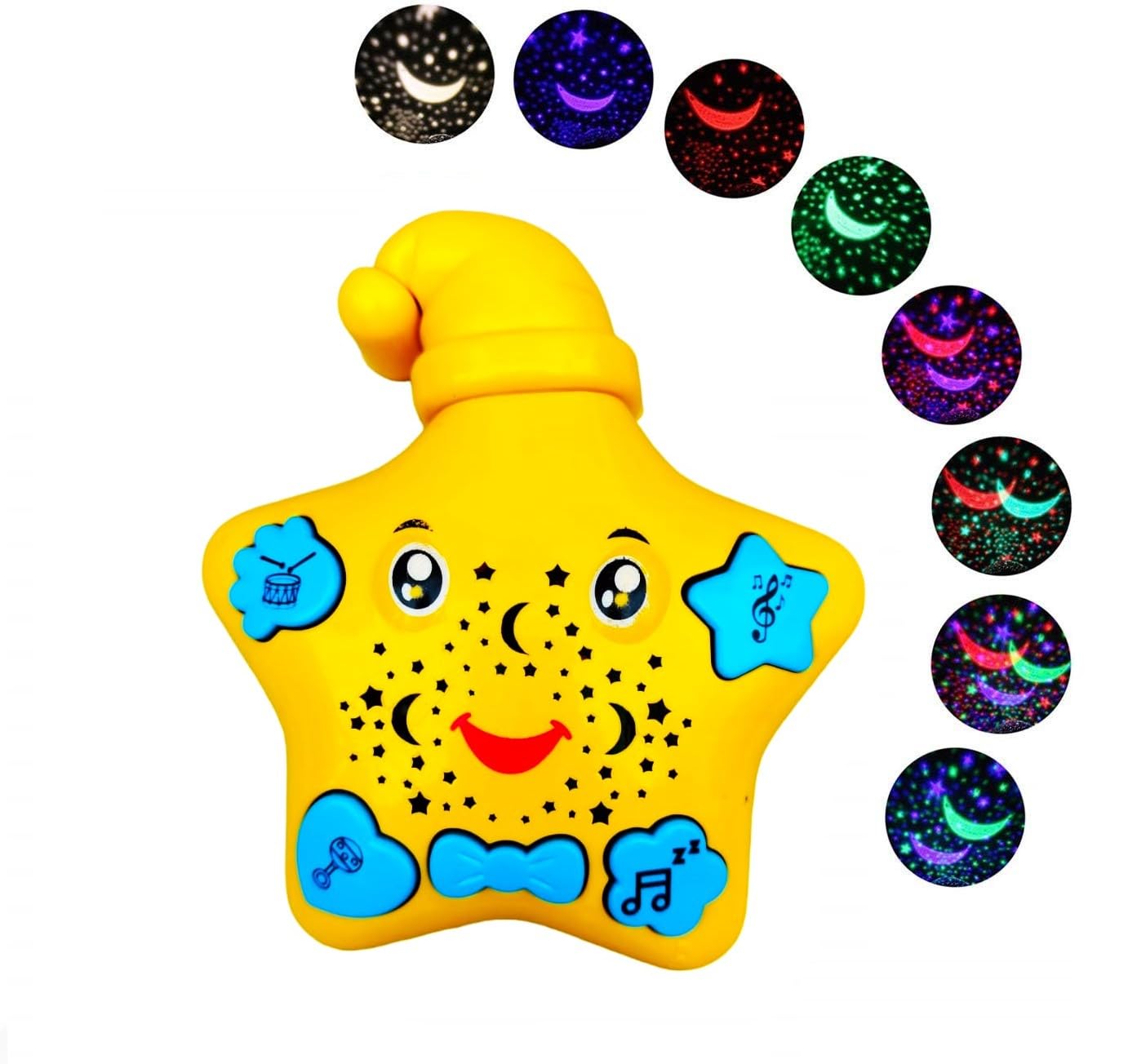 BabyGo 3D Star Musical Projector Sleeping Toy for Kids with Lights and ...
