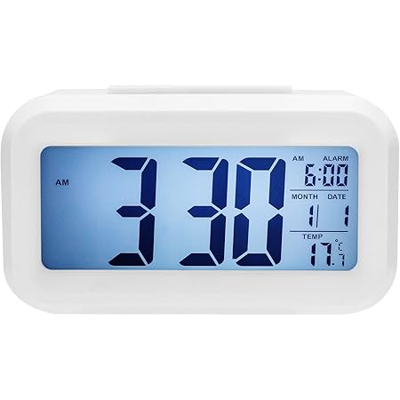 Vicloon Digital Alarm Clock Bedside, LED Display Clocks with Adjustable ...
