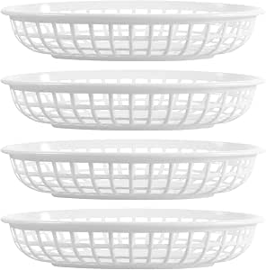 Amazon.com: Chip Serving Basket 4Pcs Fast Food Serving Baskets Oval ...