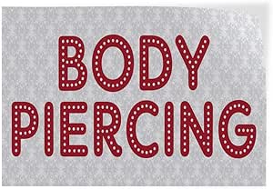 Amazon.com: Decal Stickers Multiple Sizes Body Piercing Business B ...