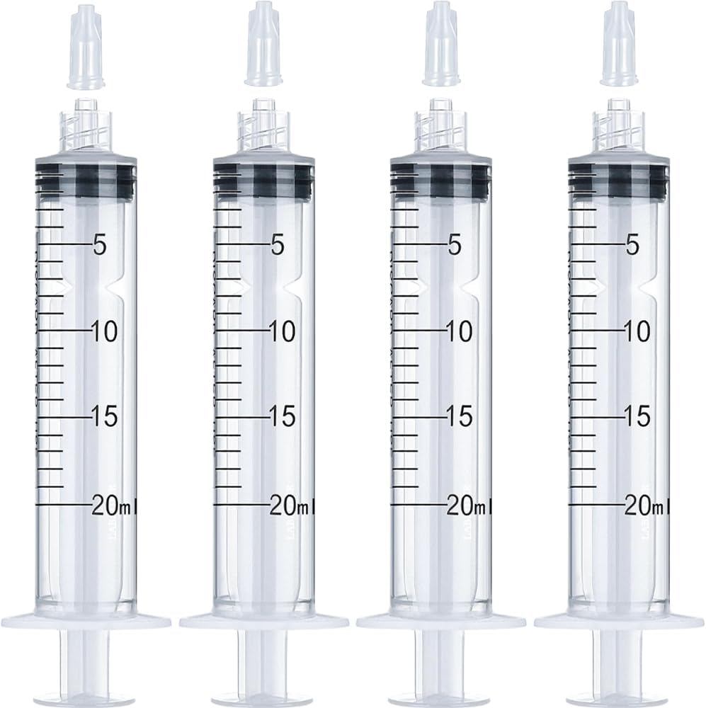 Amazon.com: 20ml Plastic Syringe Without Needle for Liquid - Measuring ...