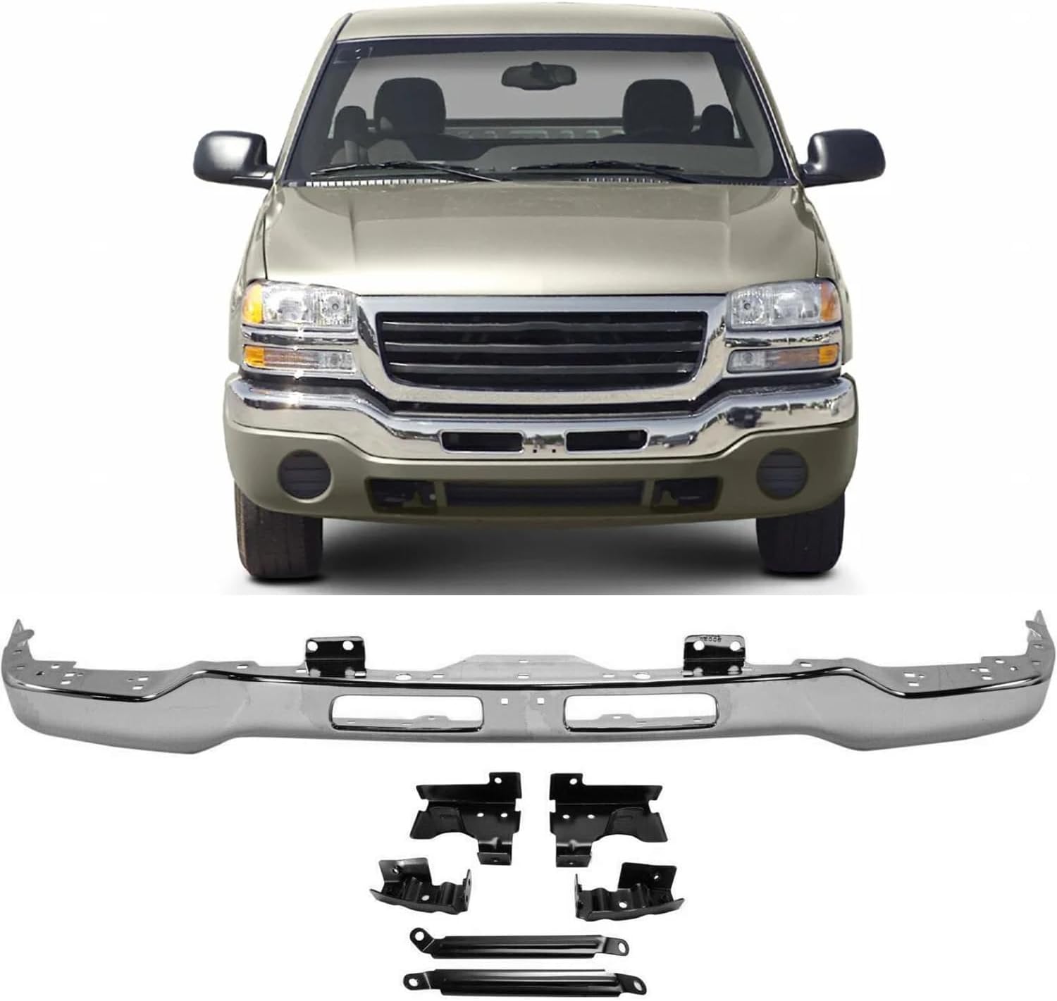 Amazon.com: QUALITYFIND Front bumper face bar for GMC SIERRA 1500/1500HD/2500HD/3500(2003-2006 ...