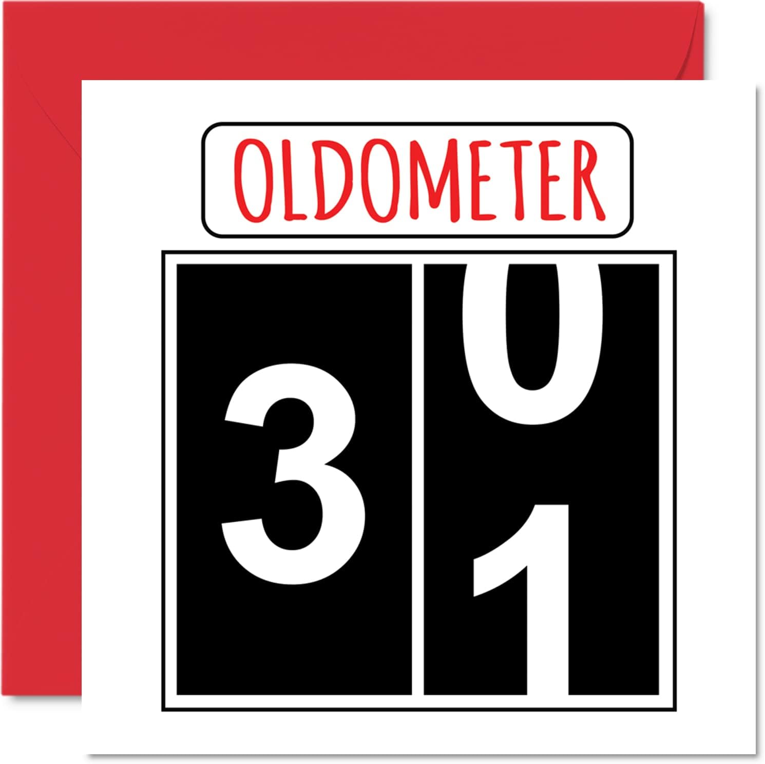 Amazon.com : Fun 31st Birthday Cards for Men Woman - Oldometer - Happy ...