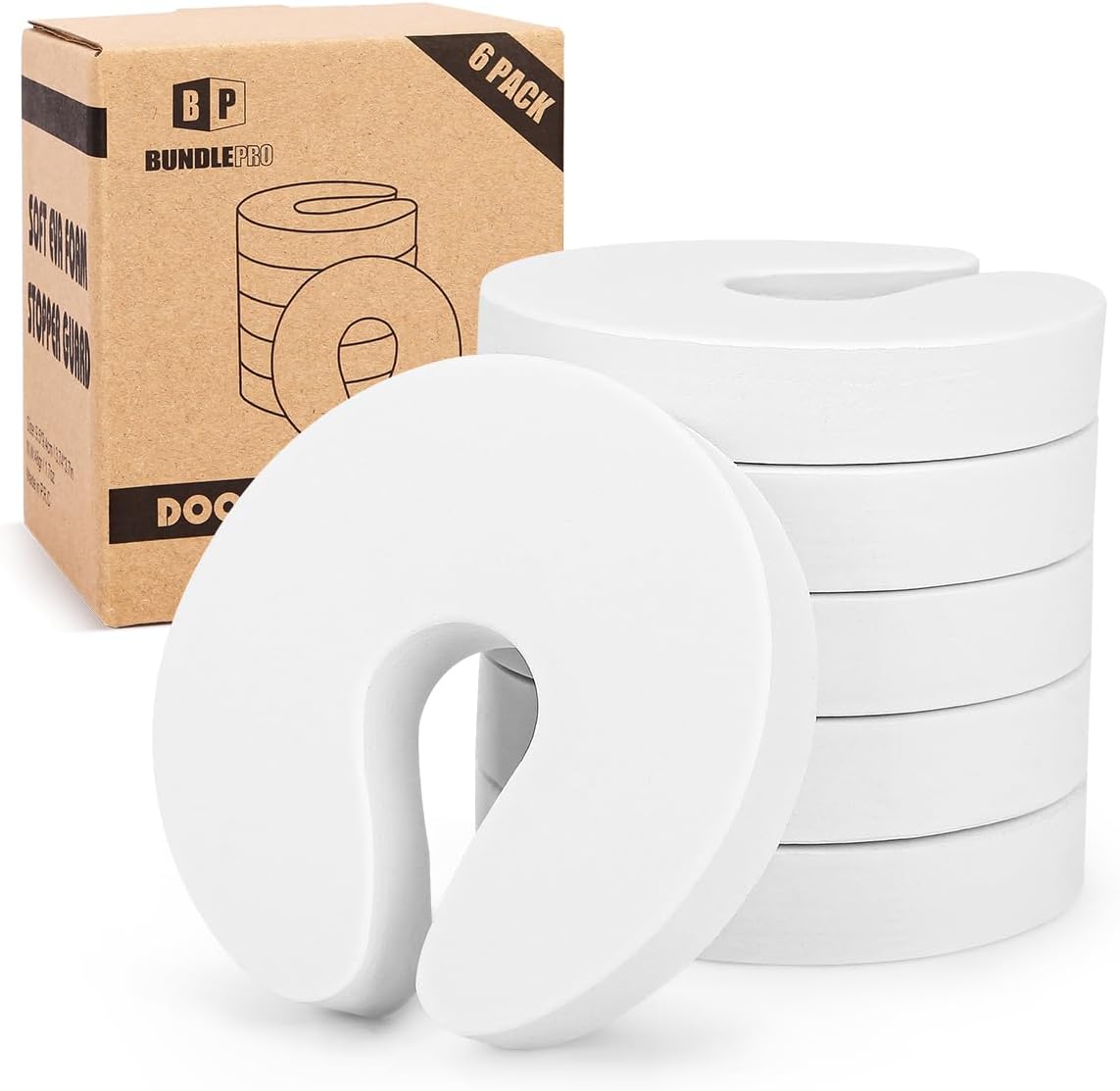 Pack of 6 Door Pinch Guards, Baby Proof Soft EVA Foam Stoppers Fits Any ...
