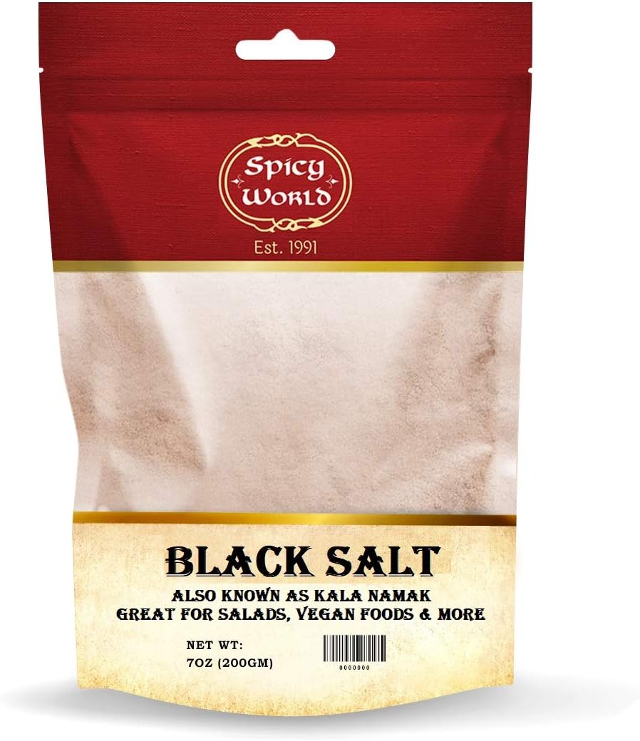 Amazon.com : Spicy World Black Salt Powder (Kala Namak Mineral) 7 Oz ...
