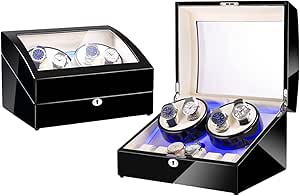 Amazon.co.jp: Automatic Rotating Watch Winder 4+6 Storage Display Box ...