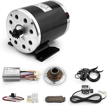 Amazon.com : L-faster 500W Electric Mini Bike Motor Kit with 25H Chain ...