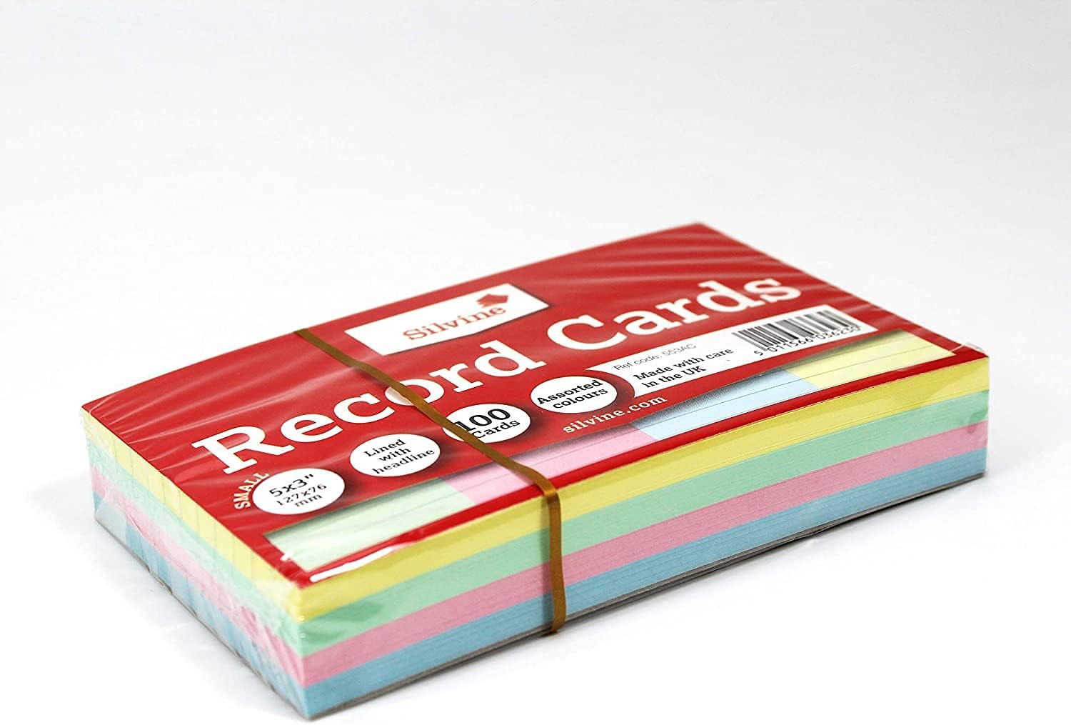 Essential Arts Silvine Record Card Bulk Pack of 500 | 5 x 100 5×3 ...