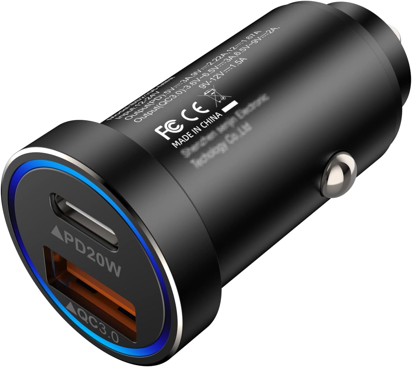 LISEN 2 Pack USB C Car Charger 48W Car Charger Adapter PD 30W&QC 3.0 ...