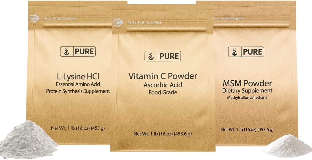 Amazon.com: PURE ORIGINAL INGREDIENTS Vitamin C, MSM, and L-Lysine HCI ...