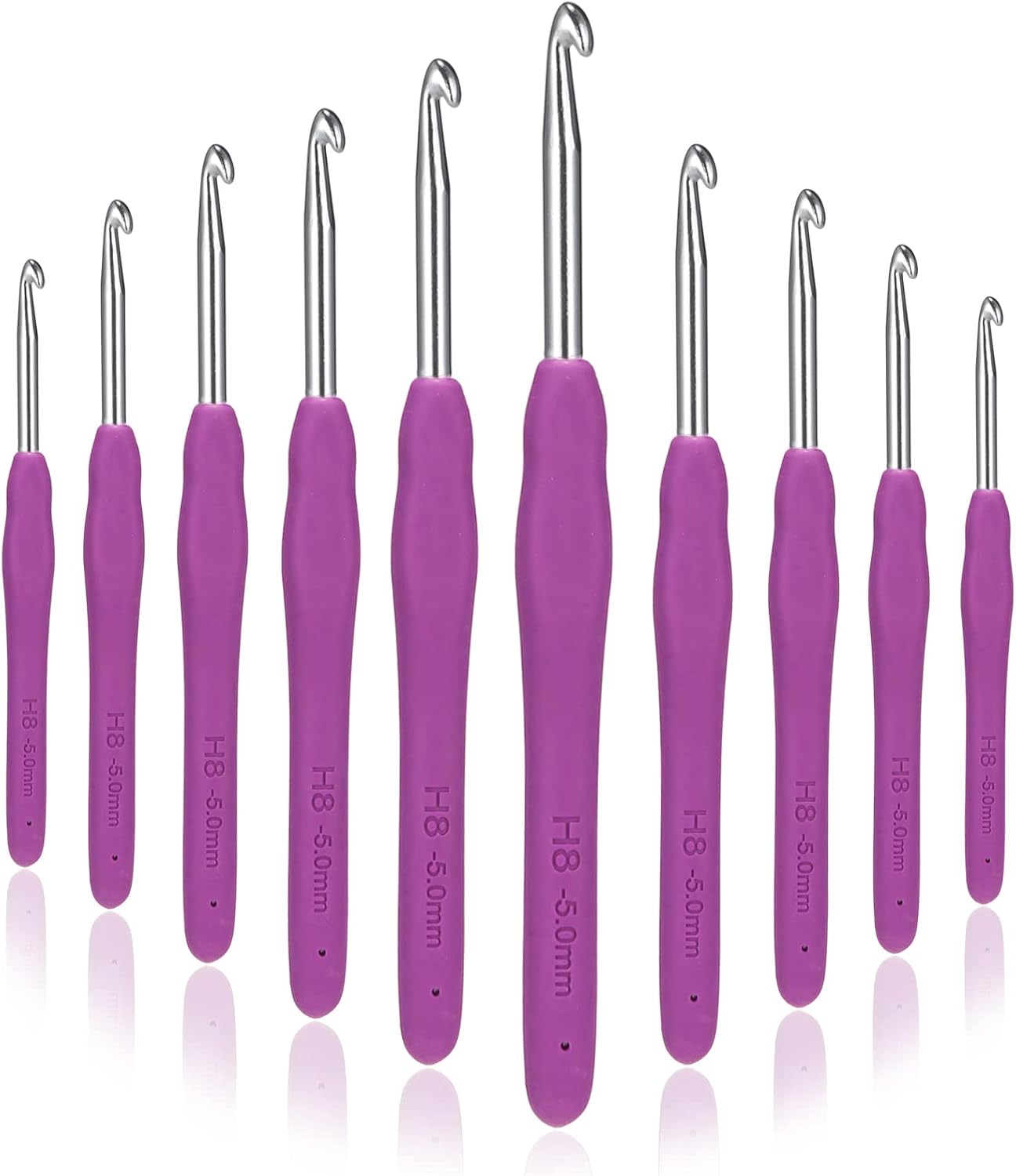 Amazon.com: 10PCS H / 5mm Crochet Hooks for Beginner or Expert ...