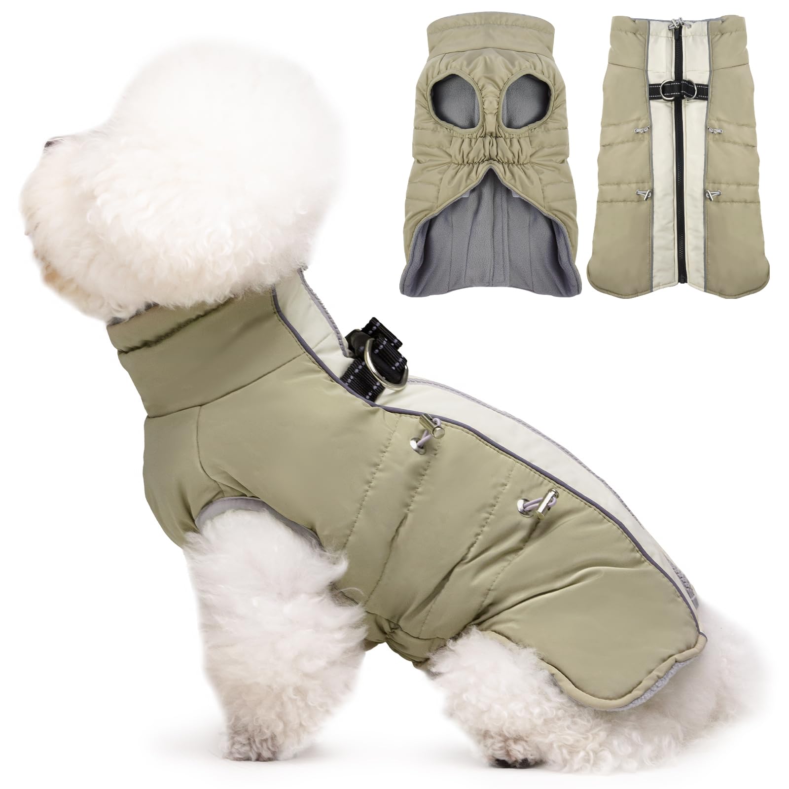 Amazon.com : IKIPUKO Medium Dog Coat Dog Winter Jacket,Warm Zip Up ...