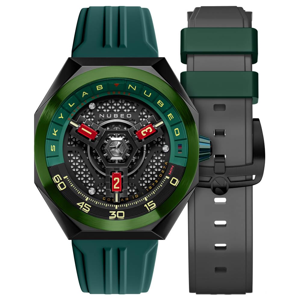 Amazon.com: Nubeo Men's 48mm Skylab Automatic Limited Edition Forest ...