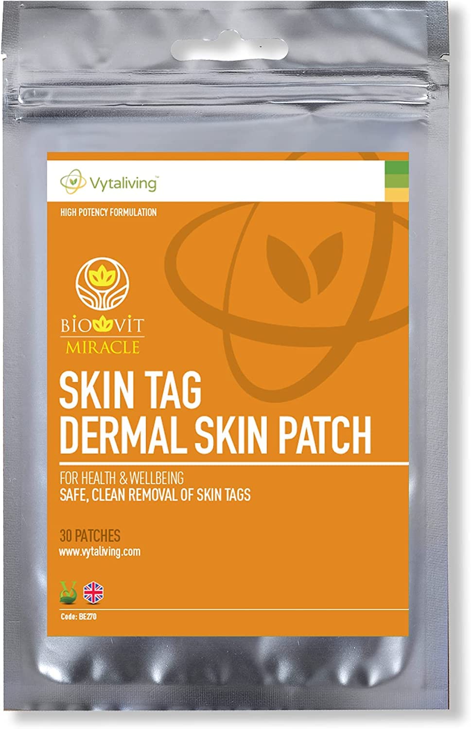 VYTALIVING Bioclear Dermal Patches For Skin Tag Removal (1 Pack - 28 ...