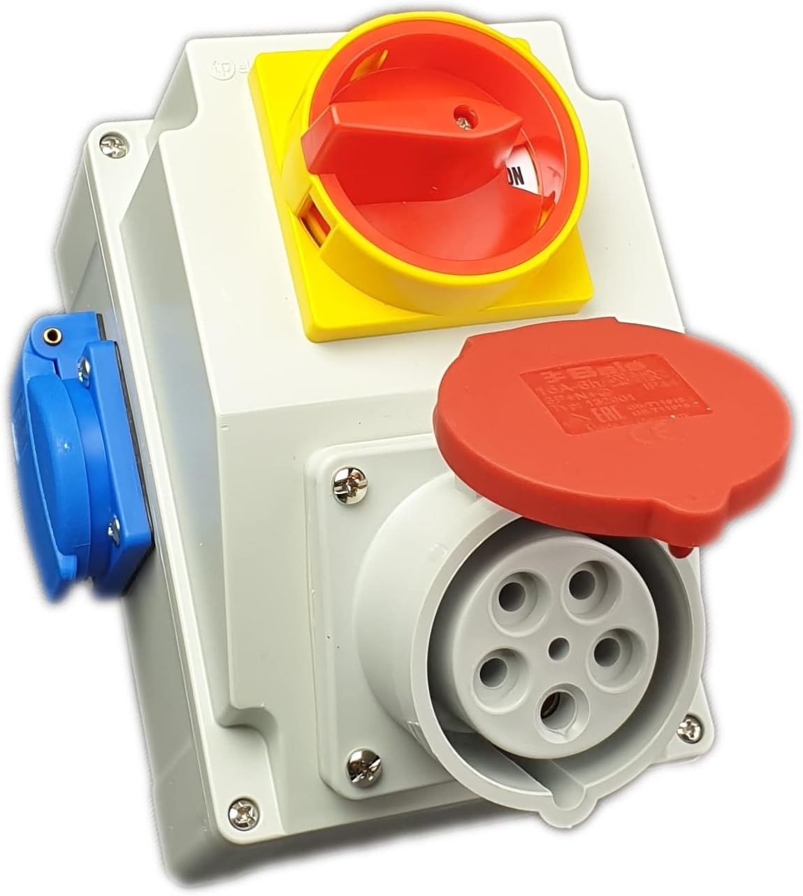 Meister CEE-Kombi-Steckdose - Aufputz - 5-polig - rot - 400 V - 16 A ...