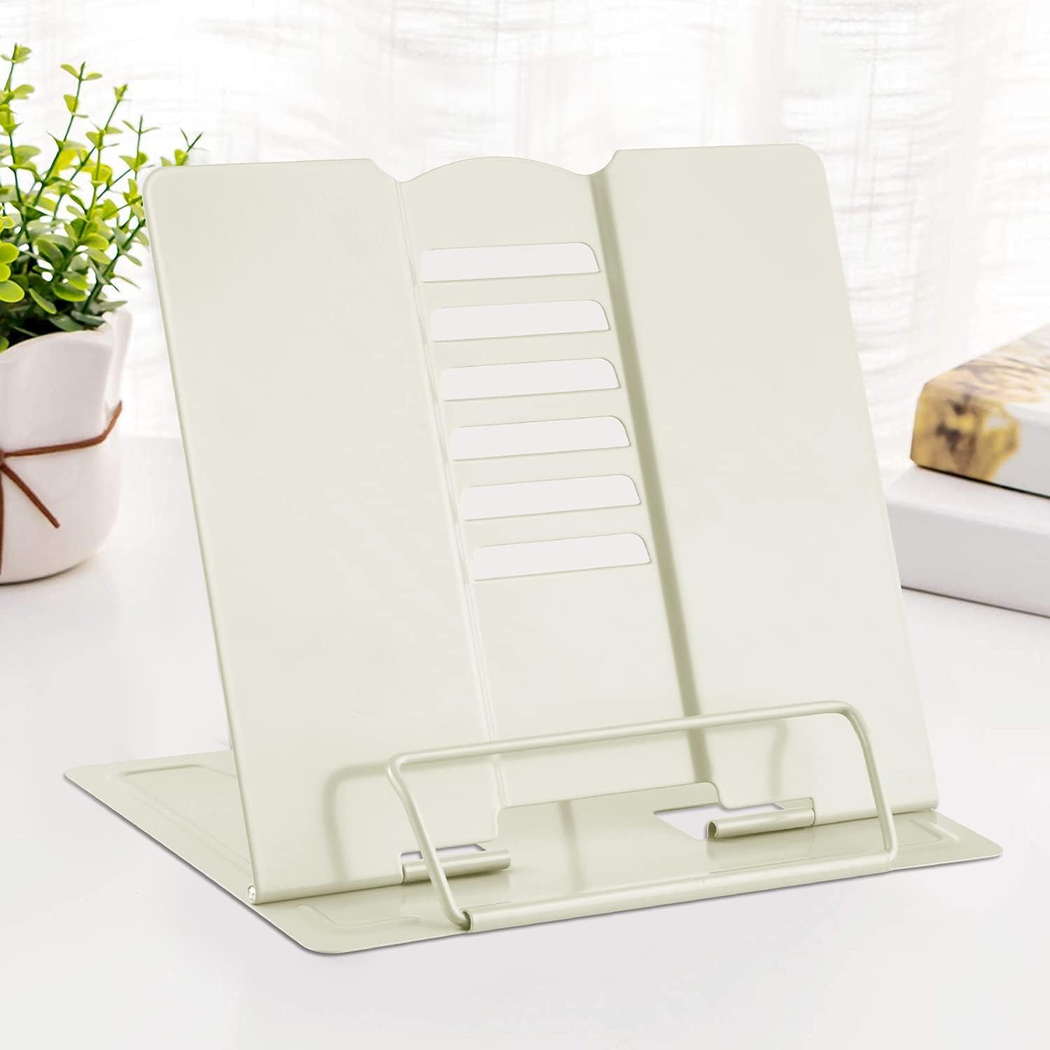 Metal Book Stand Reading Book Holder Lightweight Cook Book Stands ...