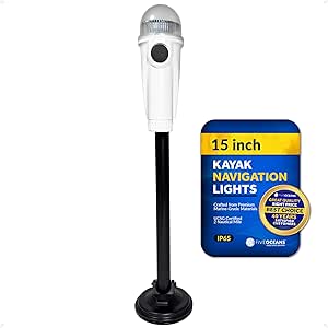 Five Oceans Kayak Lights - Stern Lights for Boats, Anchor Light, 15 ...