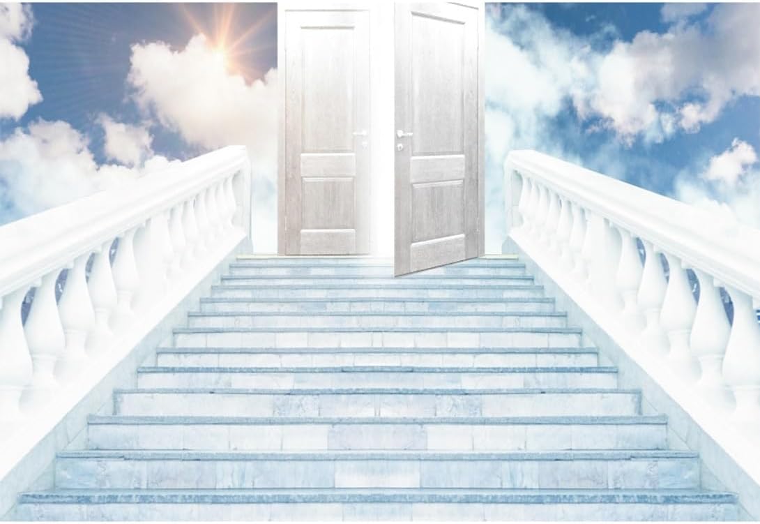 Amazon.com : Vie Savaran 5x3ft Heaven Backdrop Stairway to Heaven Open ...