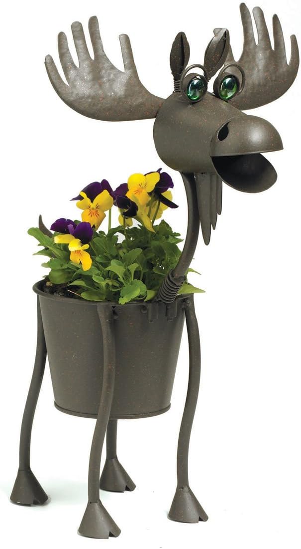 Amazon.com : Georgetown Home and Garden Hal The Moose Planter, Mini ...