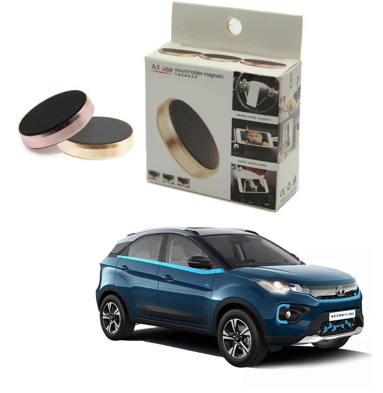 AUTOADDICT Auto Addict Mini Magnetic Car Dashboard Mount Mobile Phone ...