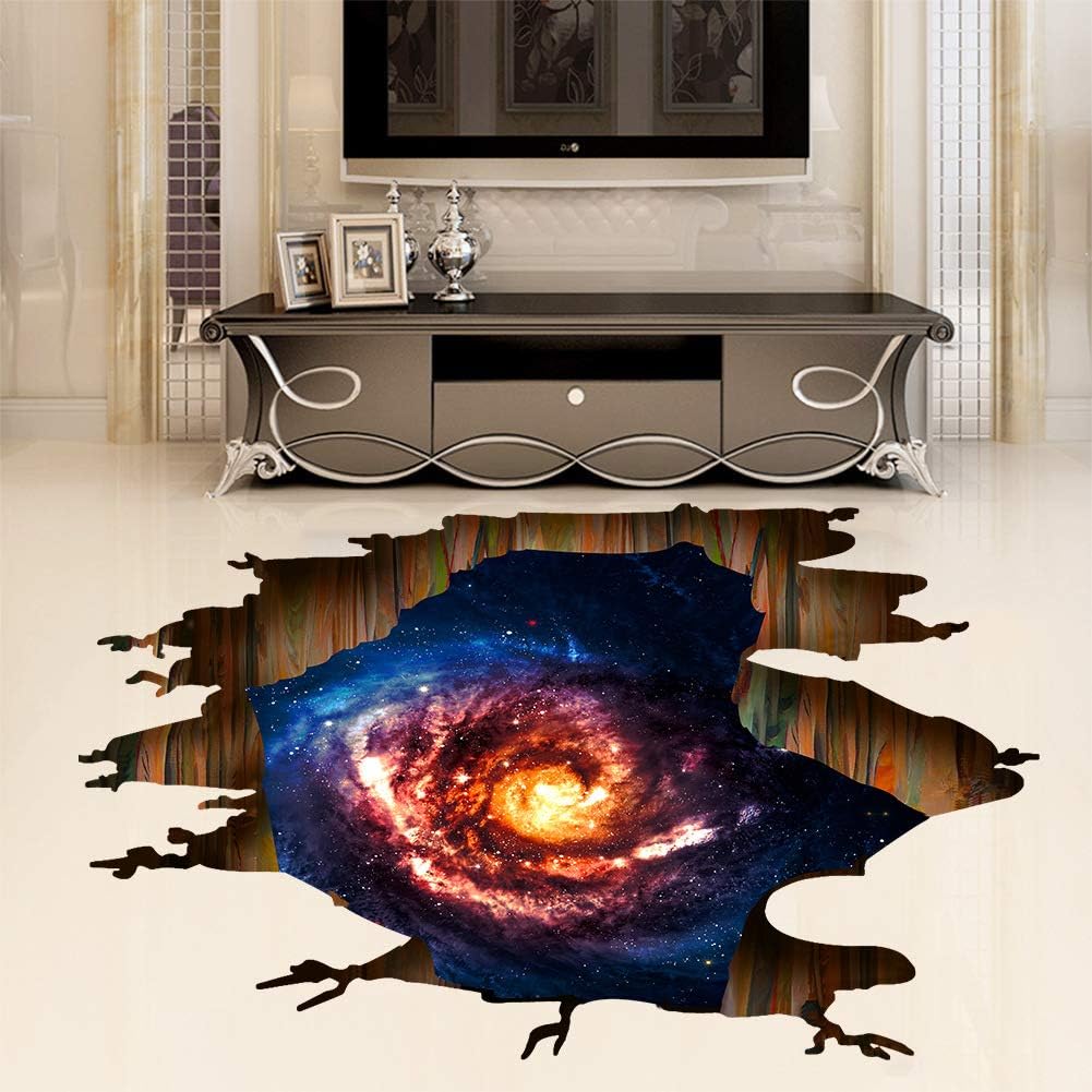 Amazon.com: CAICOME 3D Outer Space Galaxy Astronaut Wall Stickers ...