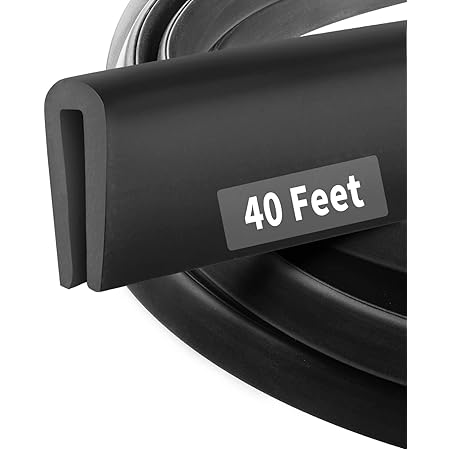 40 Feet Rubber Edge Trim Fits for 0.09 Inch (2.3mm), BISOTHAI Rubber U ...