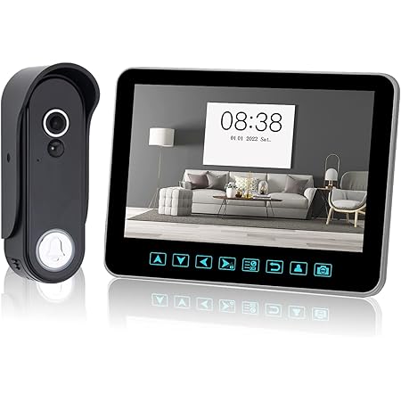 Amazon.com : WOLILIWO Wired Video Intercom System, 7 Inch Ring Video ...