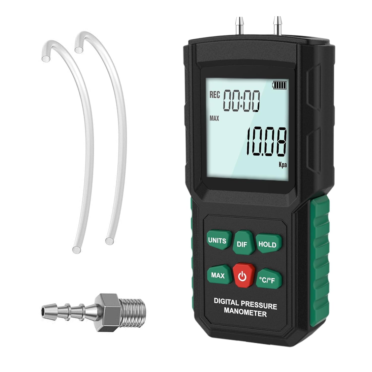 PARAOUTIL Digitales Manometer Tragbares Gasdruckprüfer, Luftdruck ...