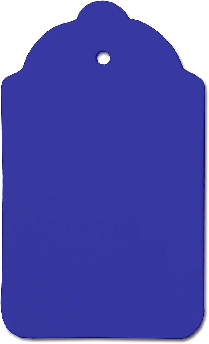 Swift Blue Gift Hang Tags Dome Shaped Kraft Card Paper Parcel Clothing ...