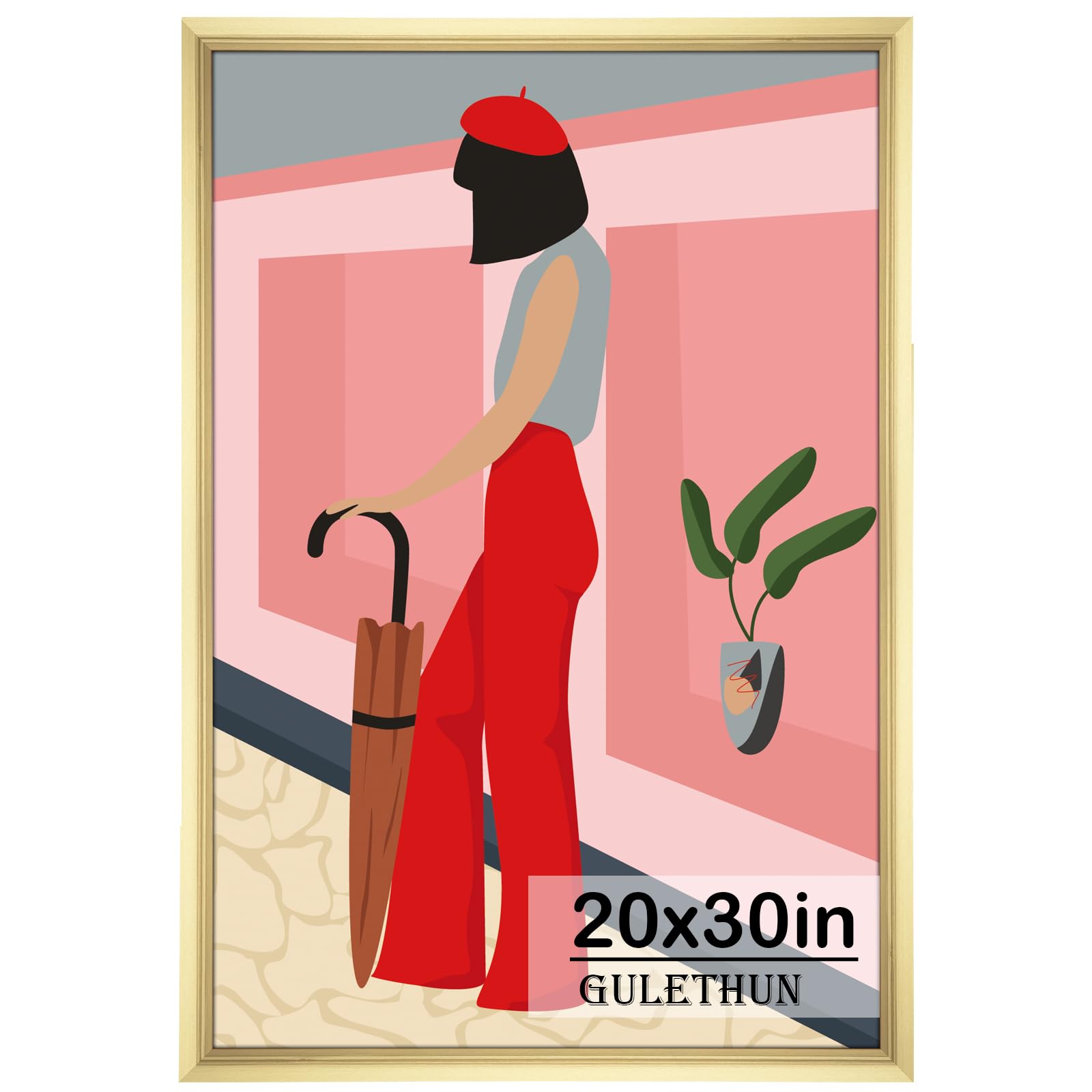 Amazon.com - 20x30 Picture Frame, Gold Poster Frame, Home Decor Natural ...