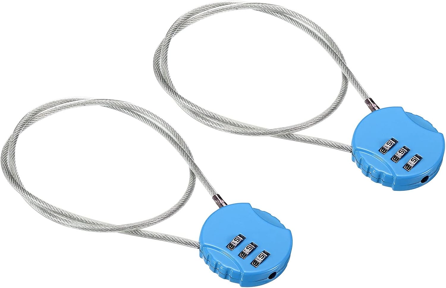 PATIKIL Small Combination Lock 19.6 Inch, 2 Pack 3 Digit Luggage ...