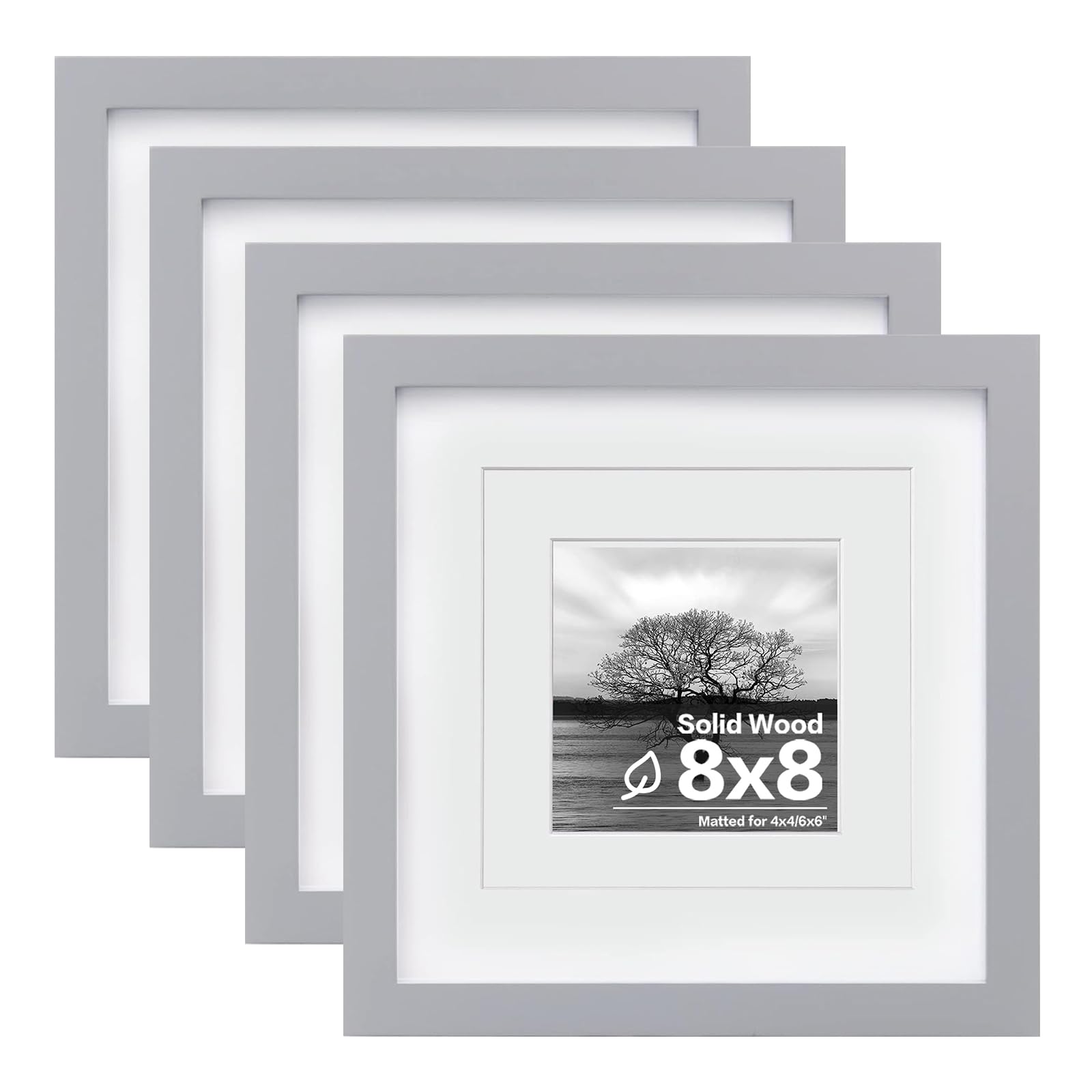 Snapklik.com : Egofine 8x8 Picture Frames 4 Pack, For Picture 4x4