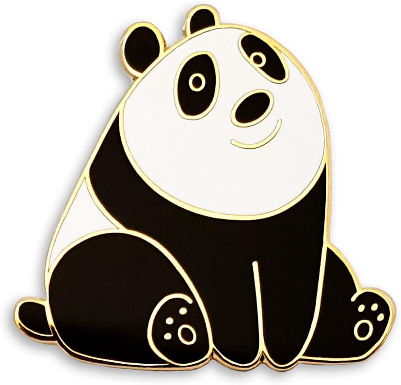 Amazon.com: Pinsanity Cute Panda Bear Enamel Lapel Pin: Clothing, Shoes ...