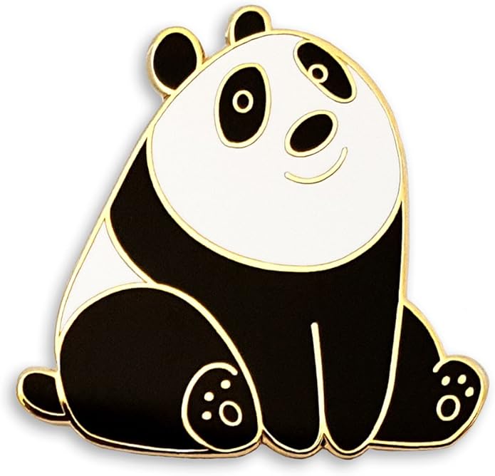 Amazon.com: Pinsanity Cute Panda Bear Enamel Lapel Pin: Clothing, Shoes ...